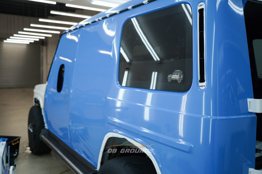 Mercedes G63 in a BABY BLUE color wrap - DB Grounds