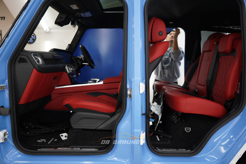 Mercedes G63 in a BABY BLUE color wrap - DB Grounds