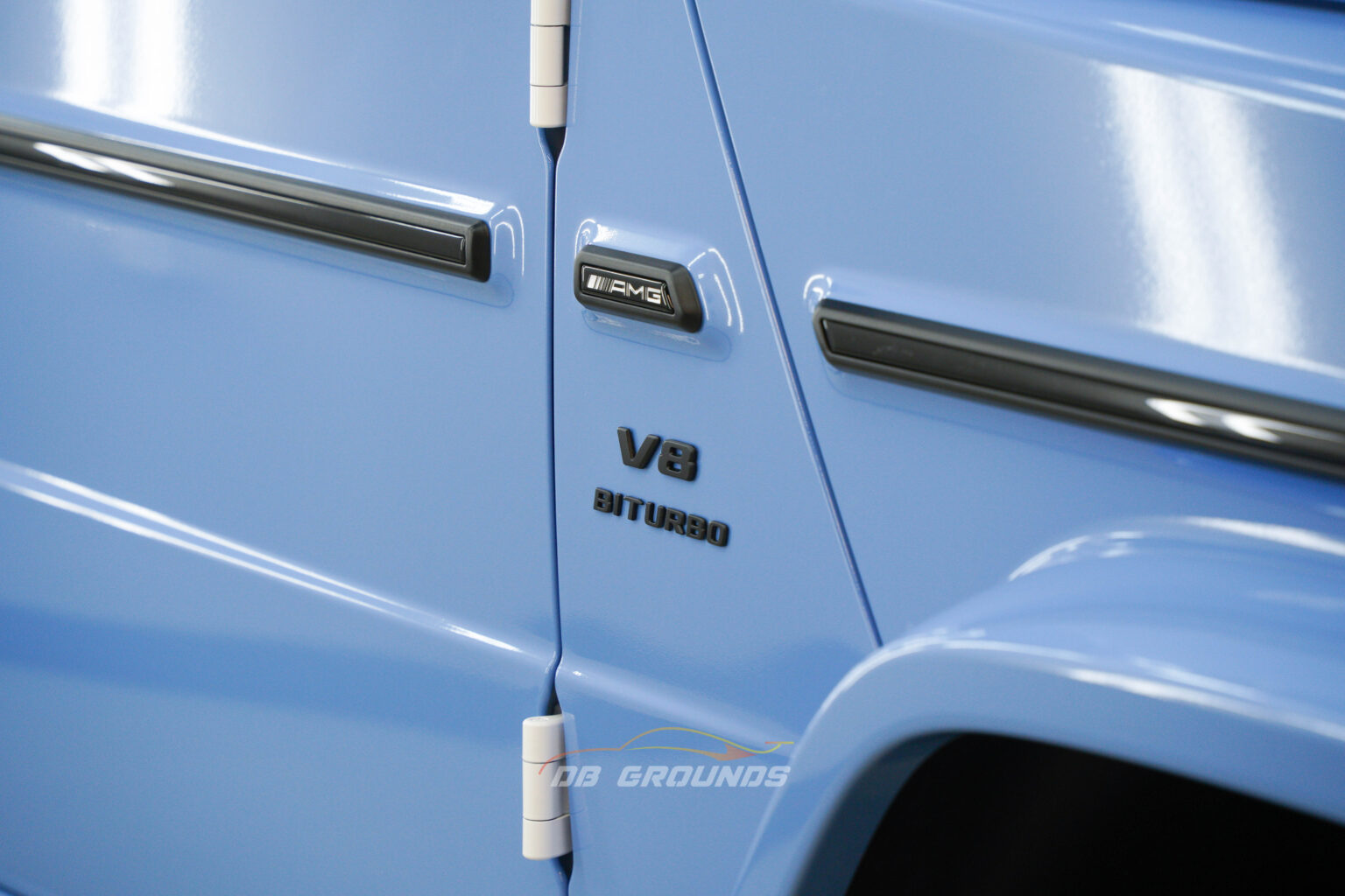 Mercedes G63 in a BABY BLUE color wrap - DB Grounds