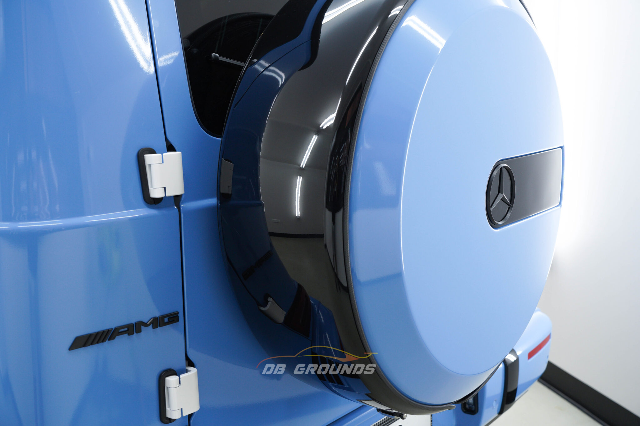 Mercedes G63 in a BABY BLUE color wrap - DB Grounds